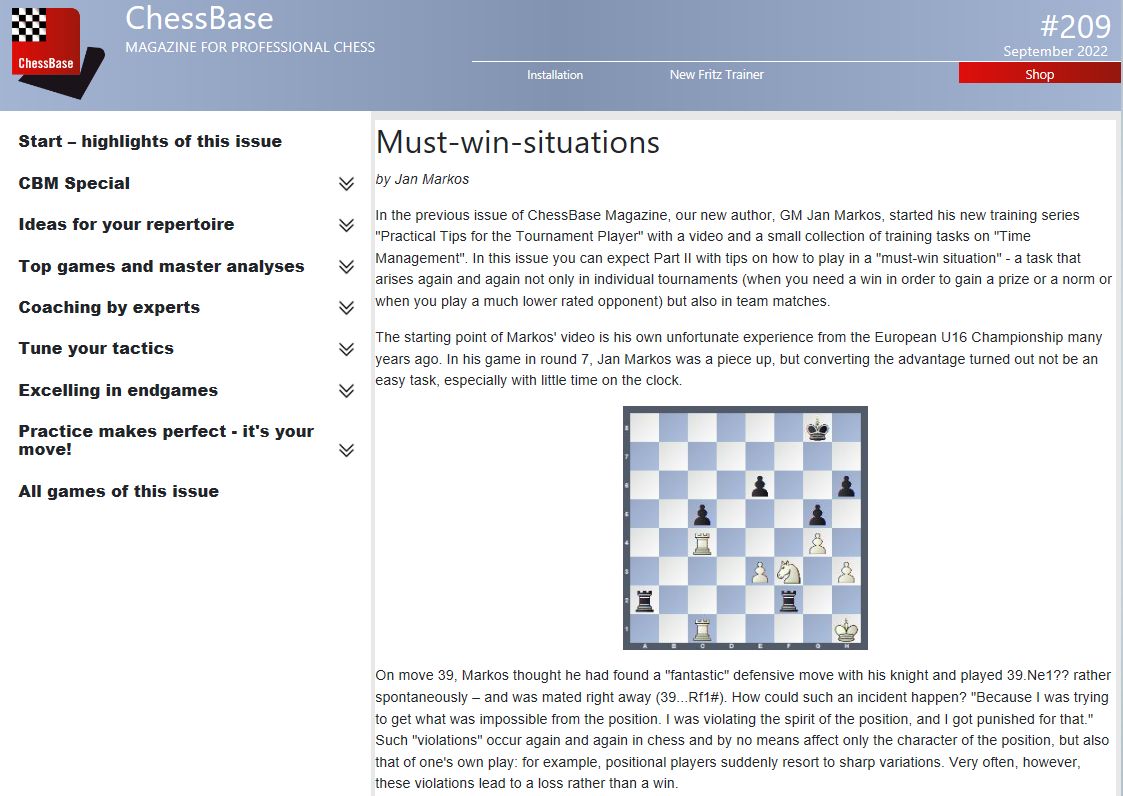 ChessBase Magazine 209